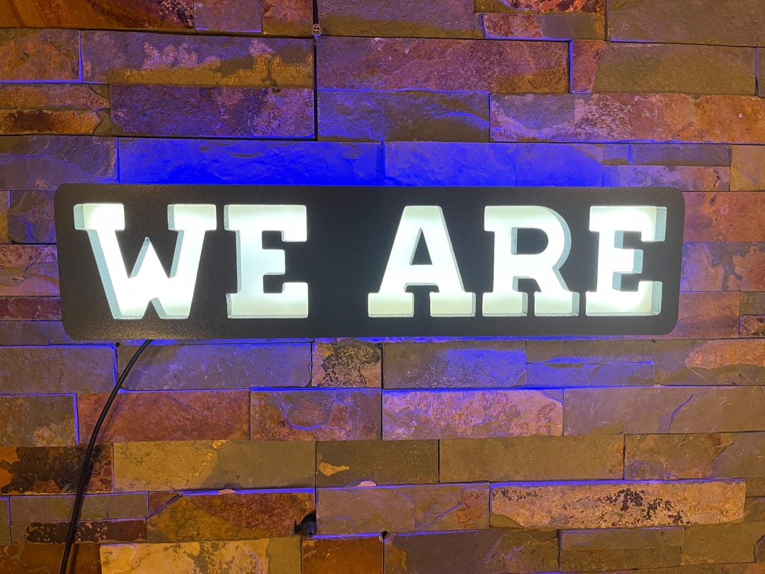 We Are (penn State) Custom Sports Logo LED Lighted Wall Sign, Bar Sign ...