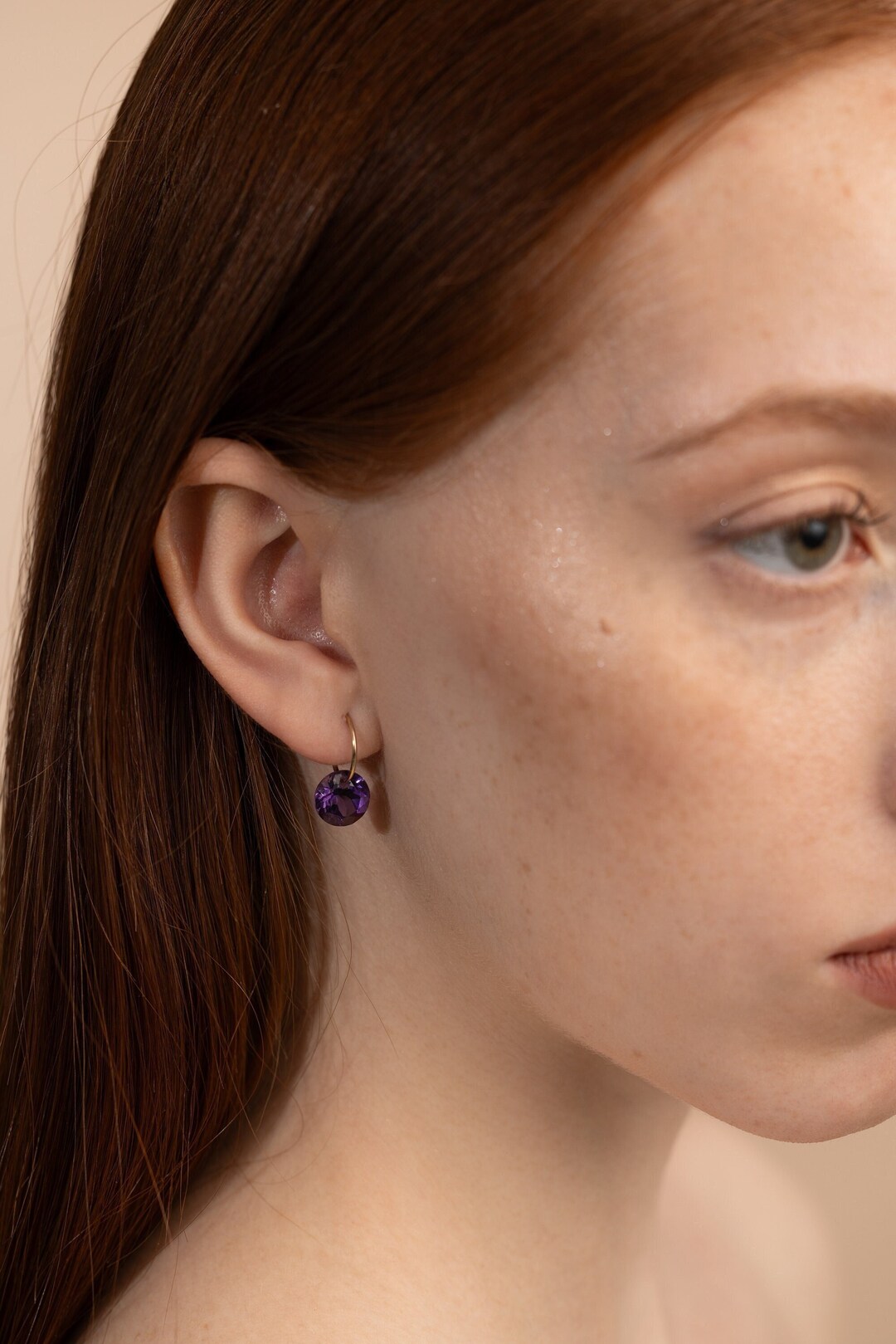 Natural Drilled Floating Pierced Set Free Amethyst Birthstone Solid ...