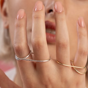 Double Finger Ring - Etsy
