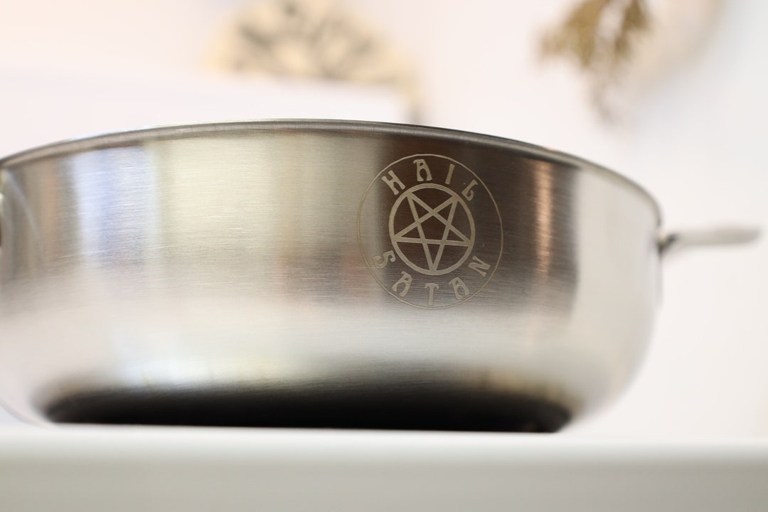 Hail Satan Altar Pot, Gothic Kitchen, Simmer Pot Cauldron, Offering ...