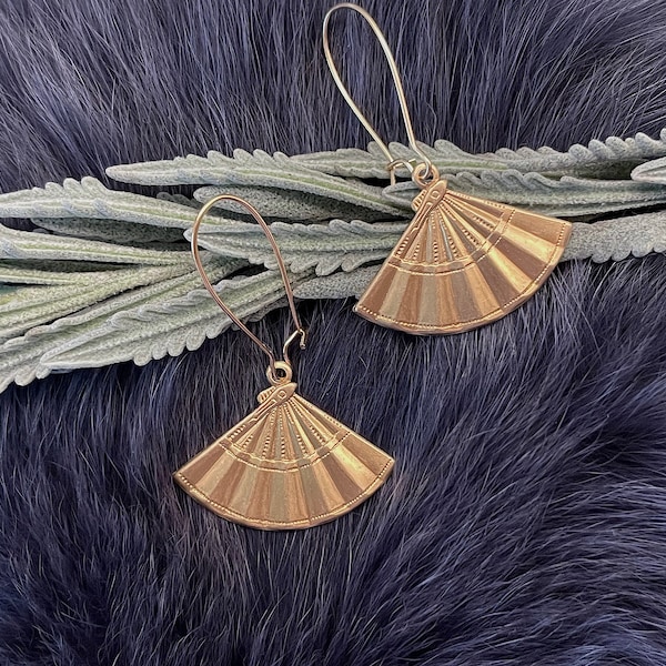 Fan Earrings - Etsy