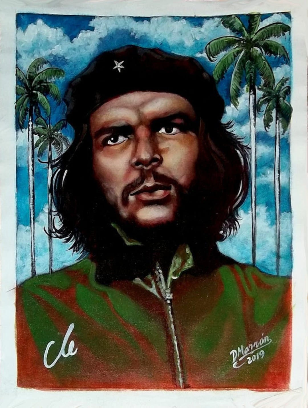 Portrait CHE Canvas Original Art Painting Oil Painting on Canvas / CHE ...