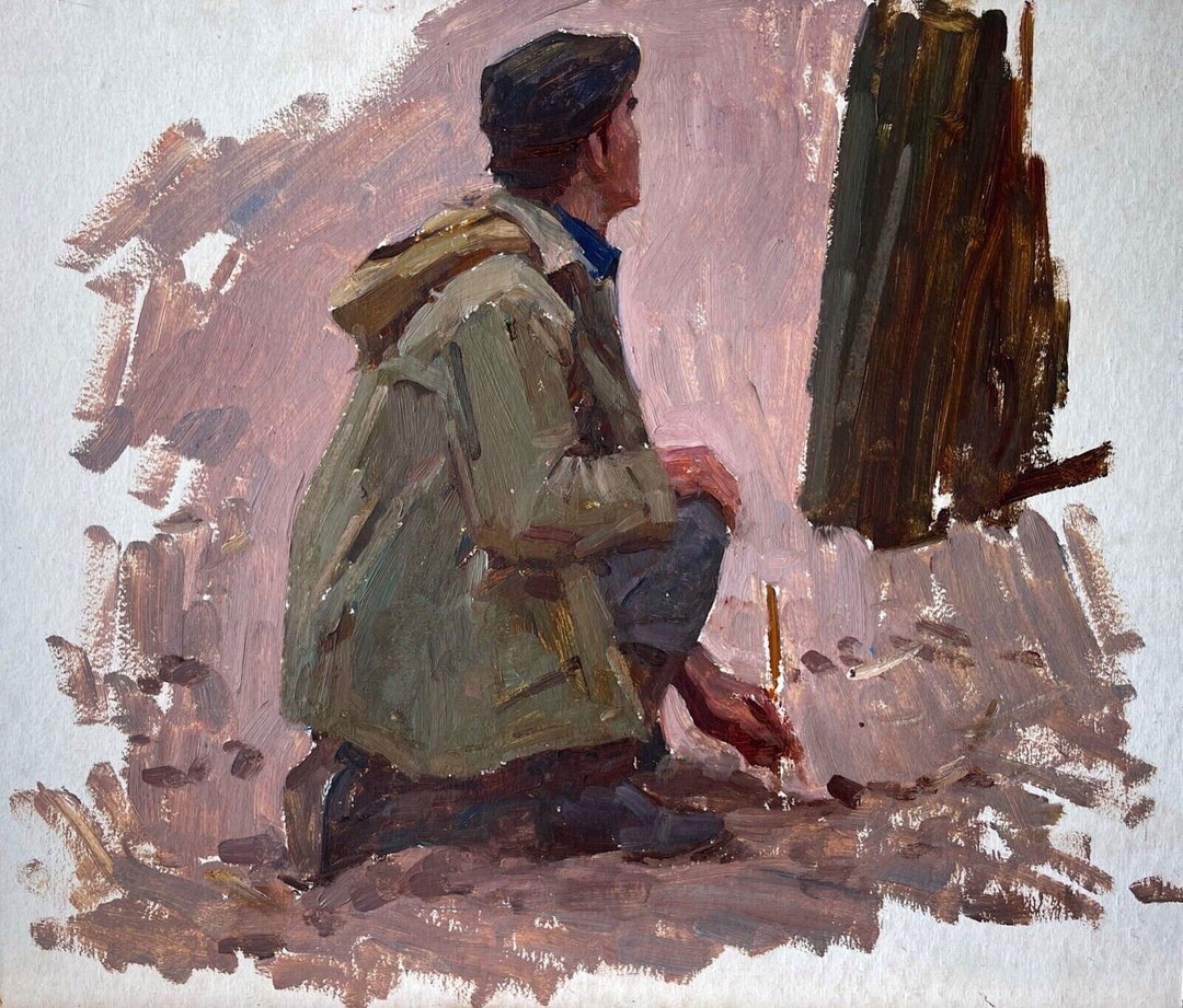 Original Man Portrait Oil on Panel Signed / Original Portrait Geologist ...