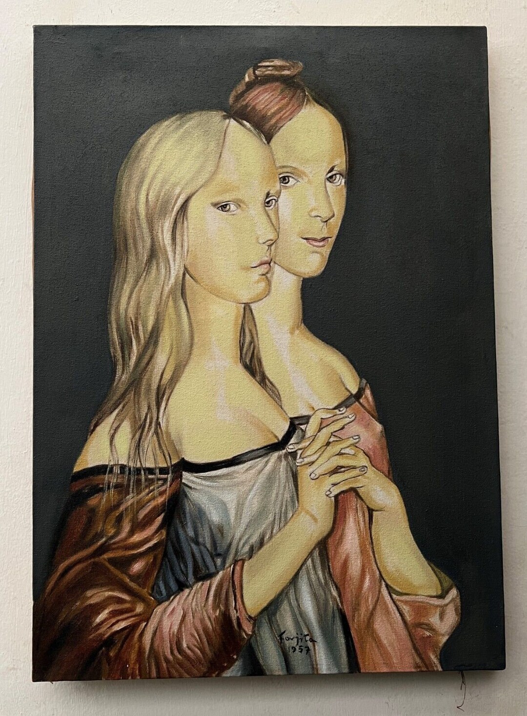 Amazing Oil Canvas Painting Portrait Style Signed / Portrait Young ...