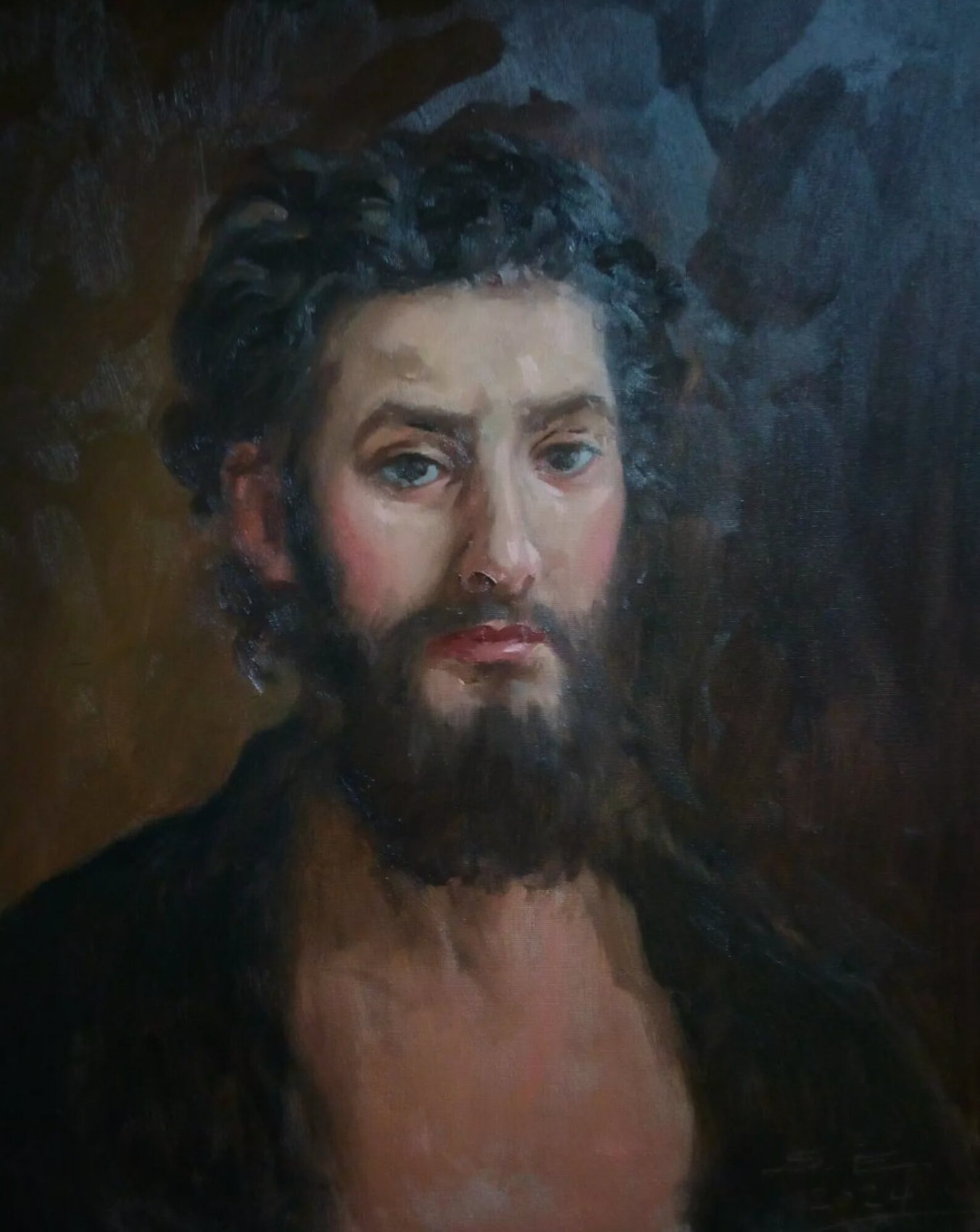 Portrait of a Bearded Man (original Oil Painting) - Etsy