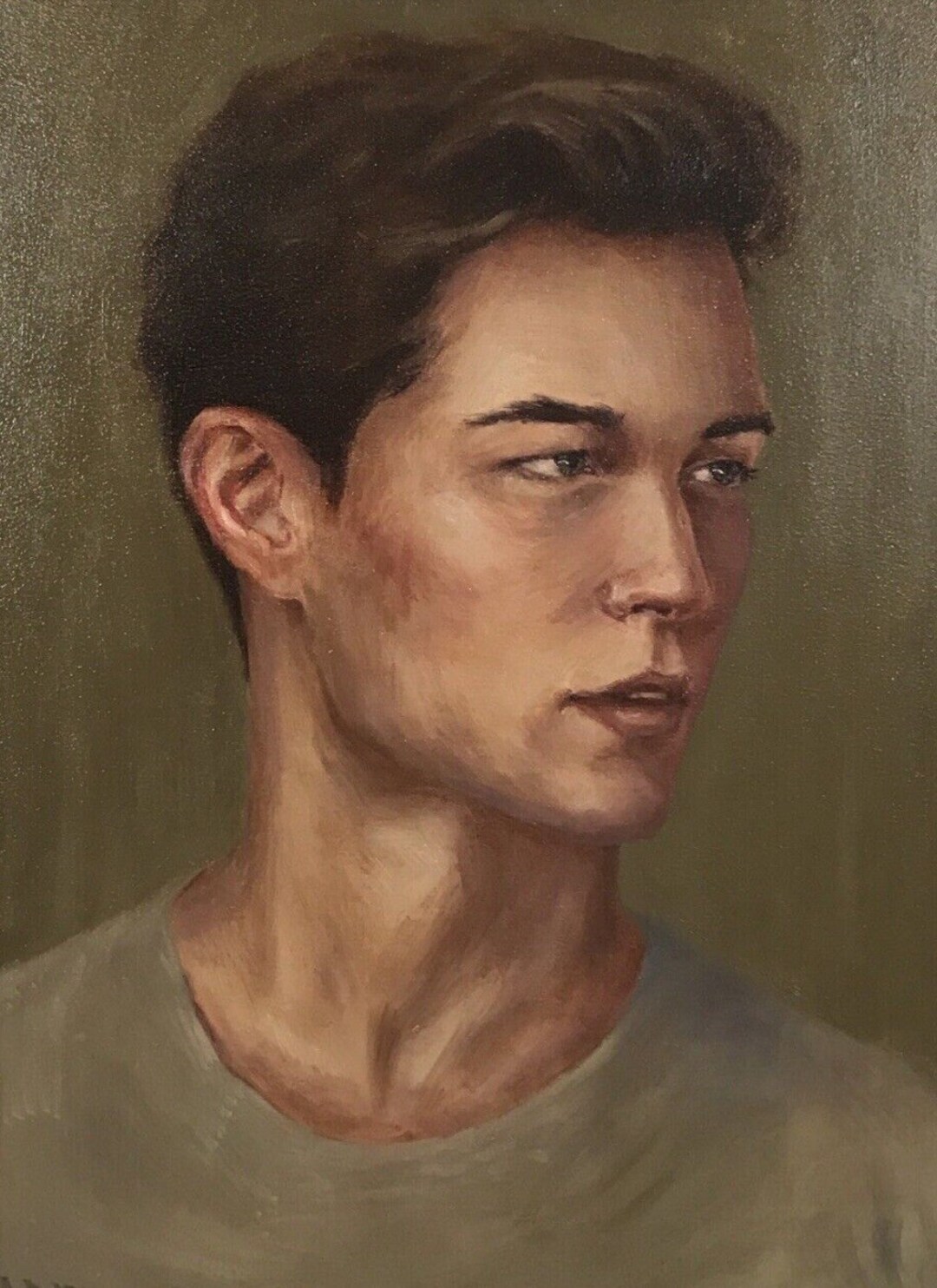 Original, Portrait of a Man, Boy, Model, Beauty, Expressive - Etsy