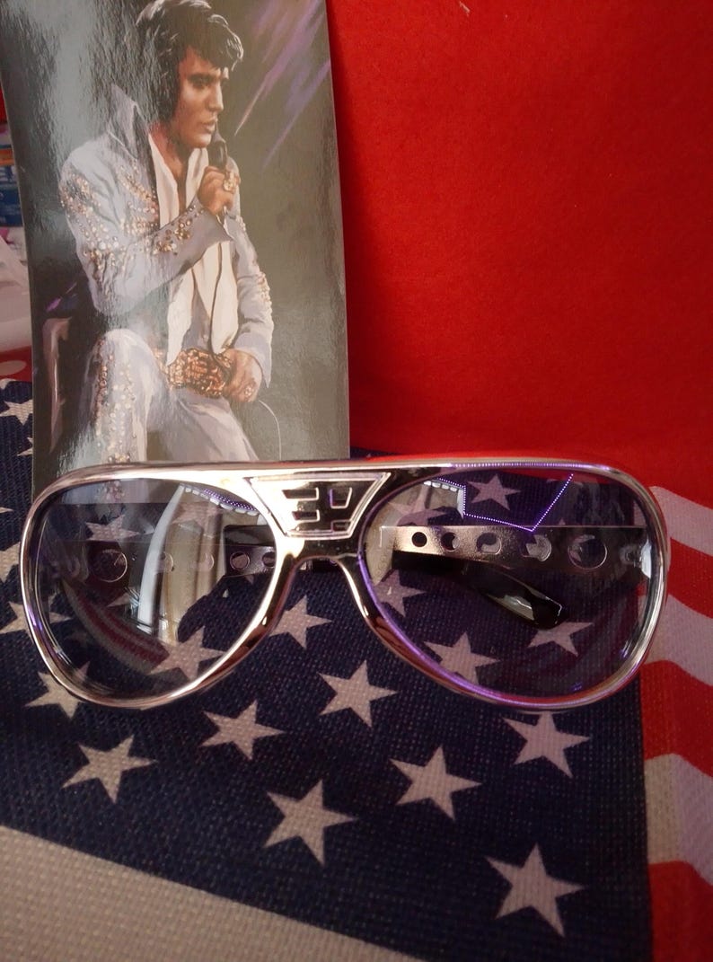 Elvis Ep Tcb Sunglasses Uv400 Silver - Etsy UK