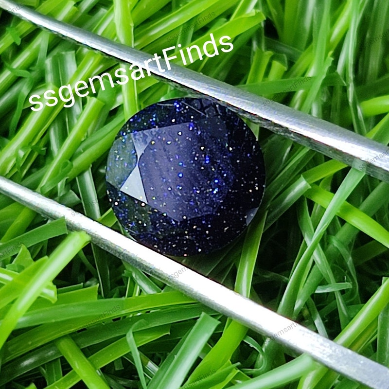 Faceted Blue Goldstone - Etsy