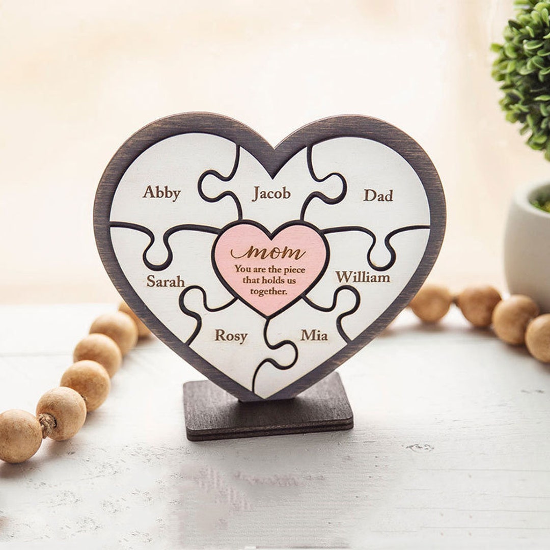 Personalized Puzzle Piece Sign for Mom Small Gift for Mother's Day ...