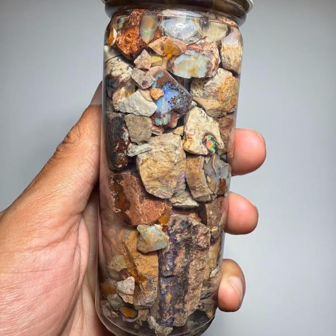 Beautiful Jar of Fire Opals in Water for Collection - Etsy