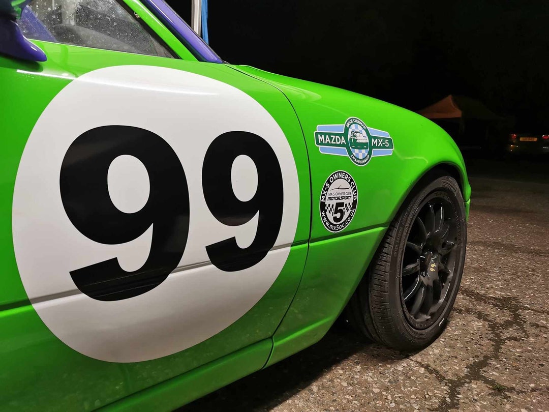 Race Numbers, Roundels Vinyl Decal Track Day. Race Car Stickers. Set of ...
