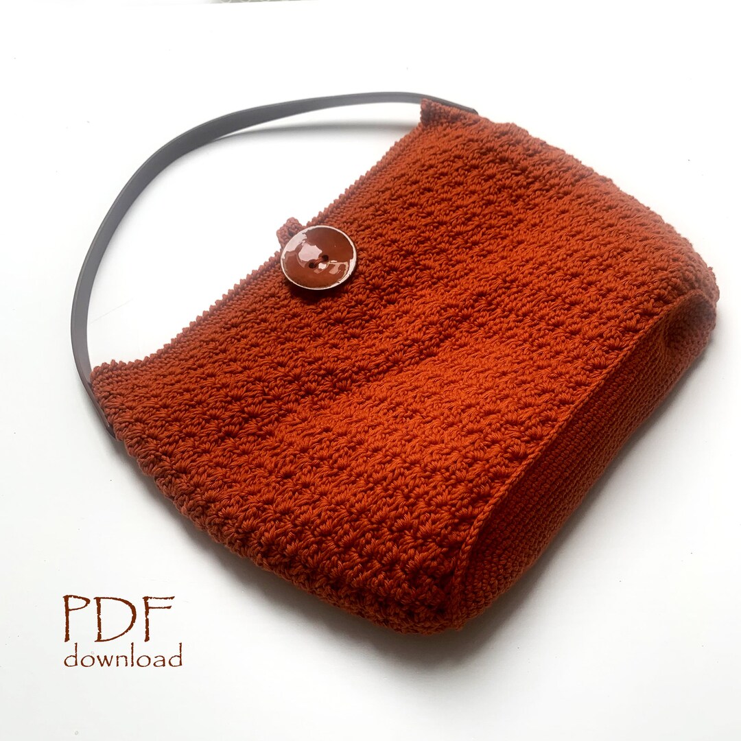 Rust Shoulder Bag, Crochet Bag Pattern, Crochet Pattern for Advanced ...