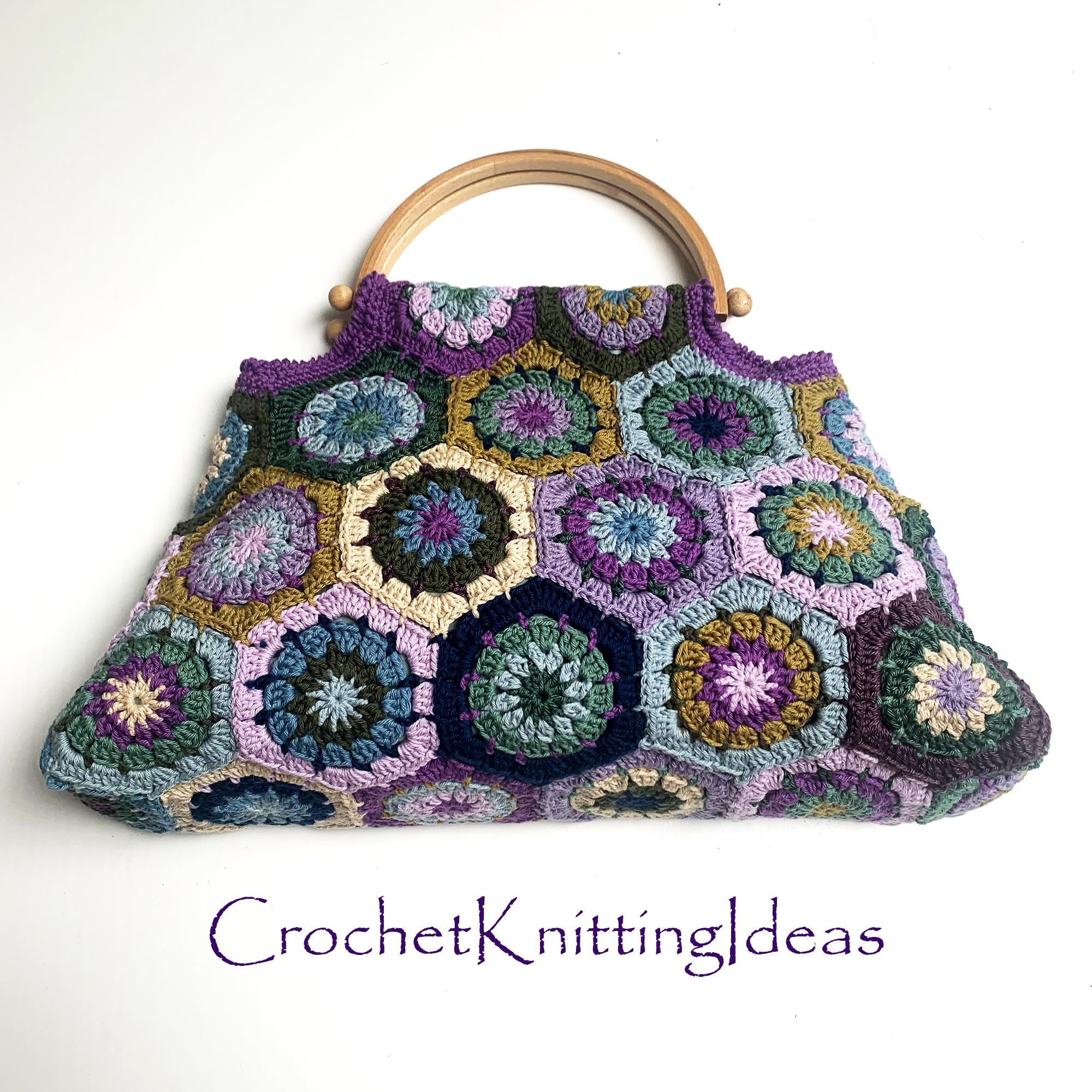 Granny Hexagon Crochet Bag Pattern: DIY Trapeze Tote (instant Download ...