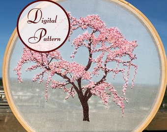 Cherry Blossom Hand Embroidery Pattern PDF - Etsy