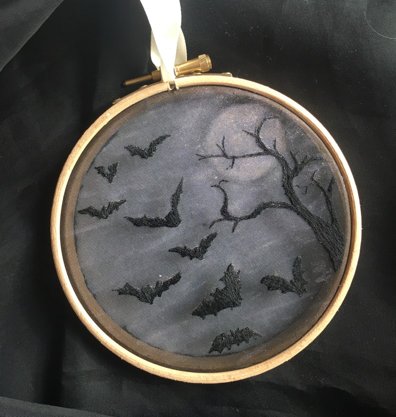 Spooky Bats || Hand Embroidery Hoop Art PDF Pattern With Instructions ...