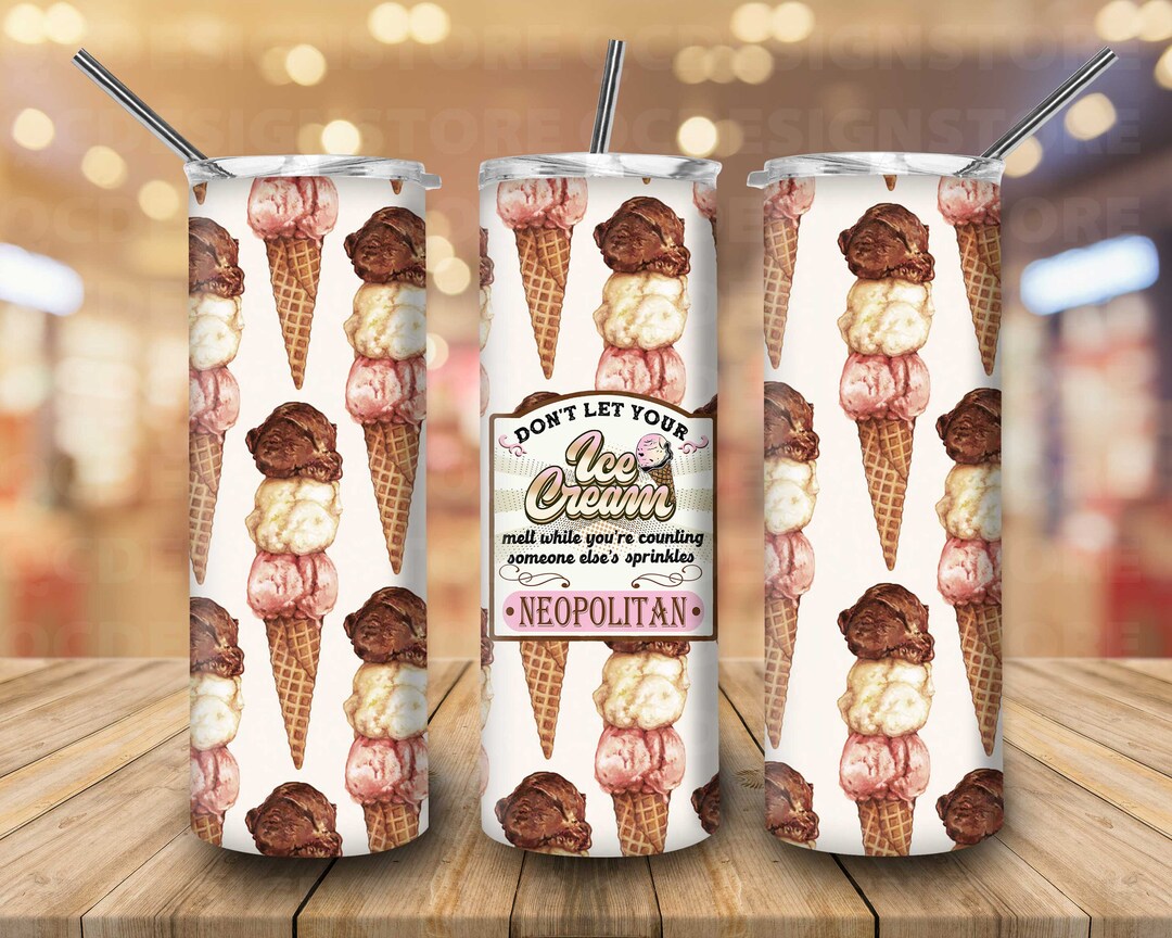 Neopolitan Flavor Chocolate Seamless Don't Let Your Ice - Etsy