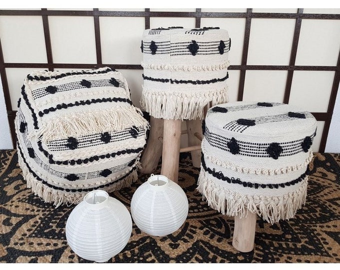 Hocker aus Maxi Cotton, sitzpouf boho, Sitzbank, - Etsy.de