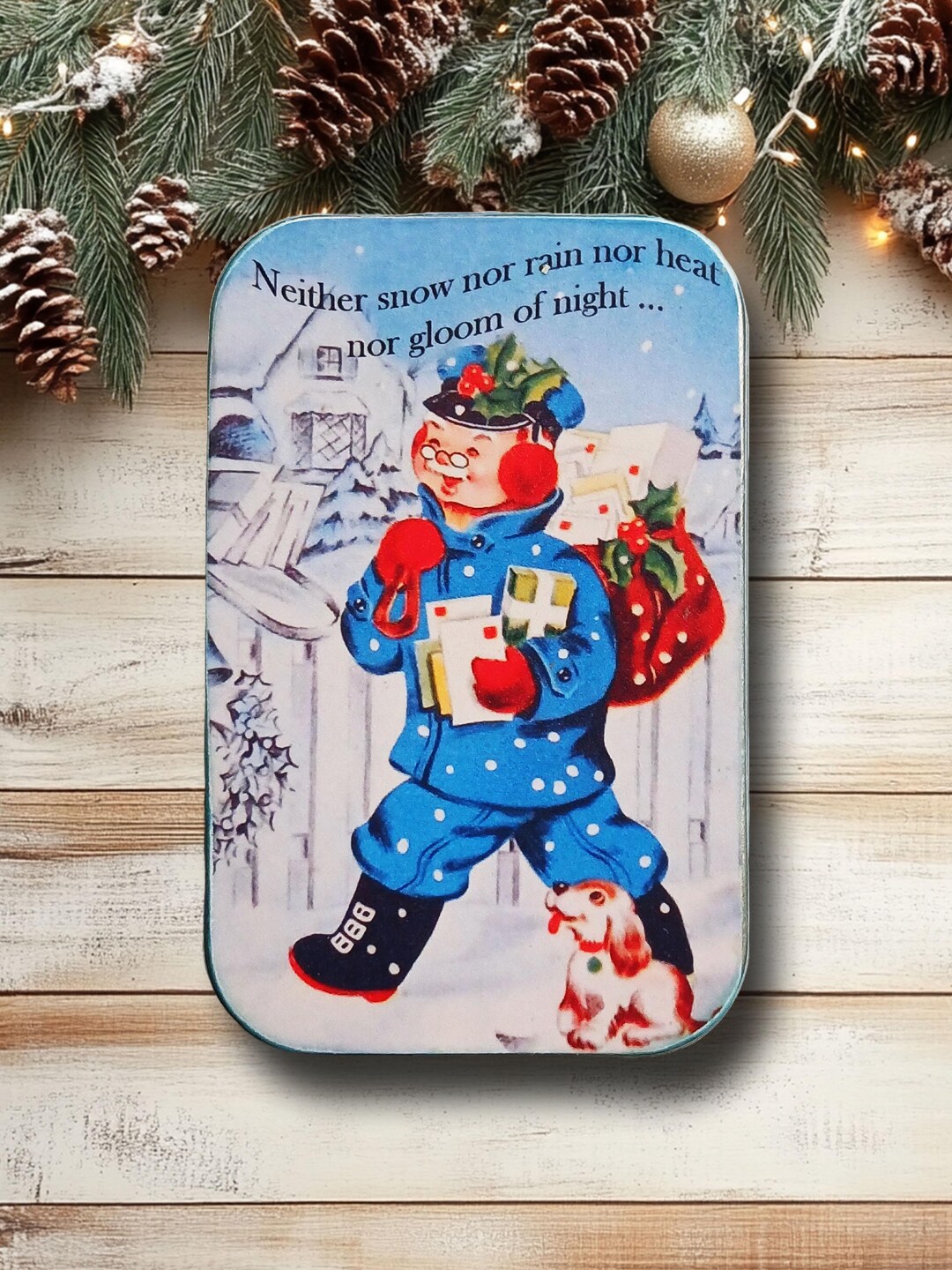 Vintage Postal Worker Christmas Tin, Mail Carrier Gift - Etsy