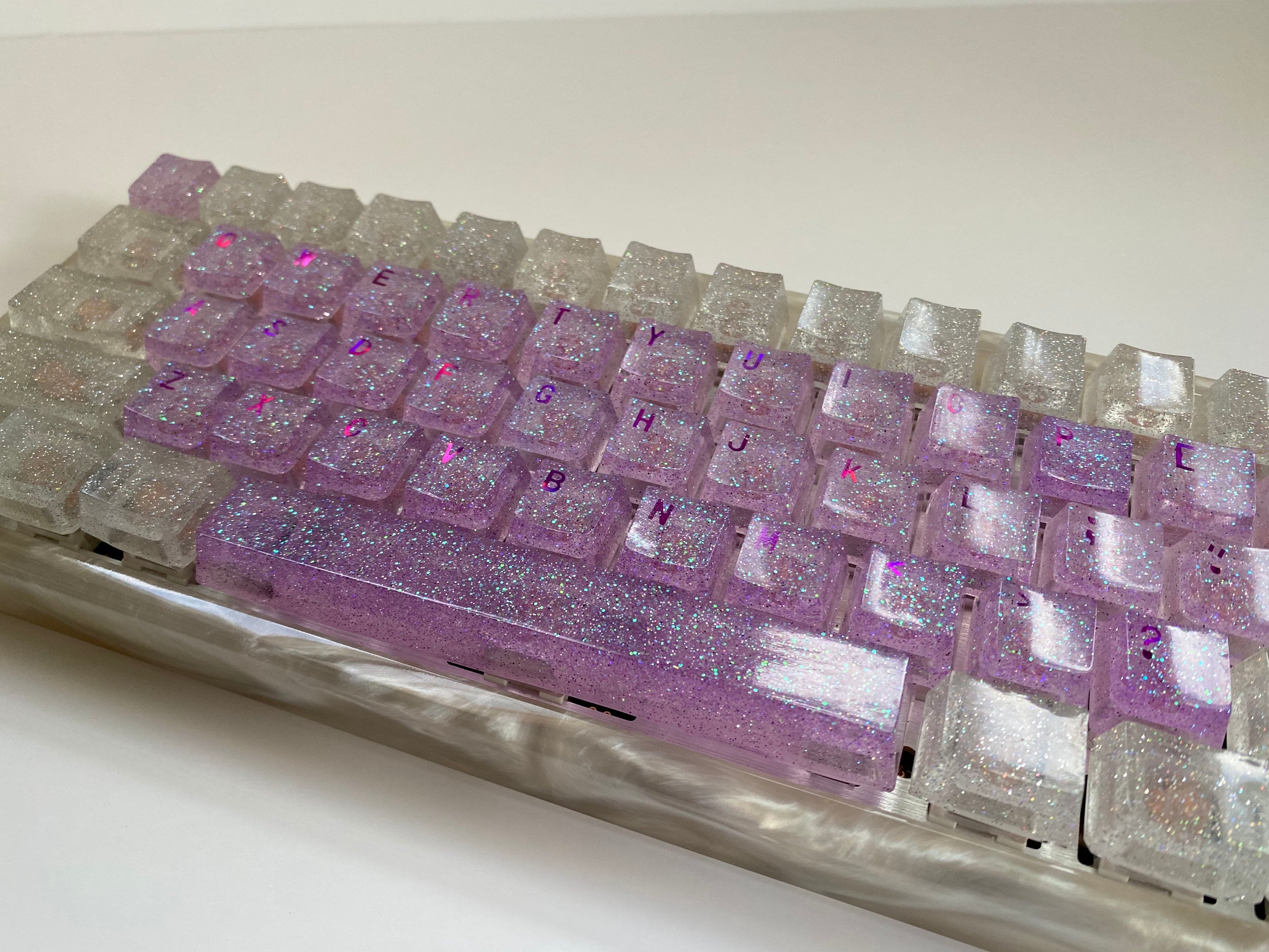 White and Purple Key Caps - Etsy
