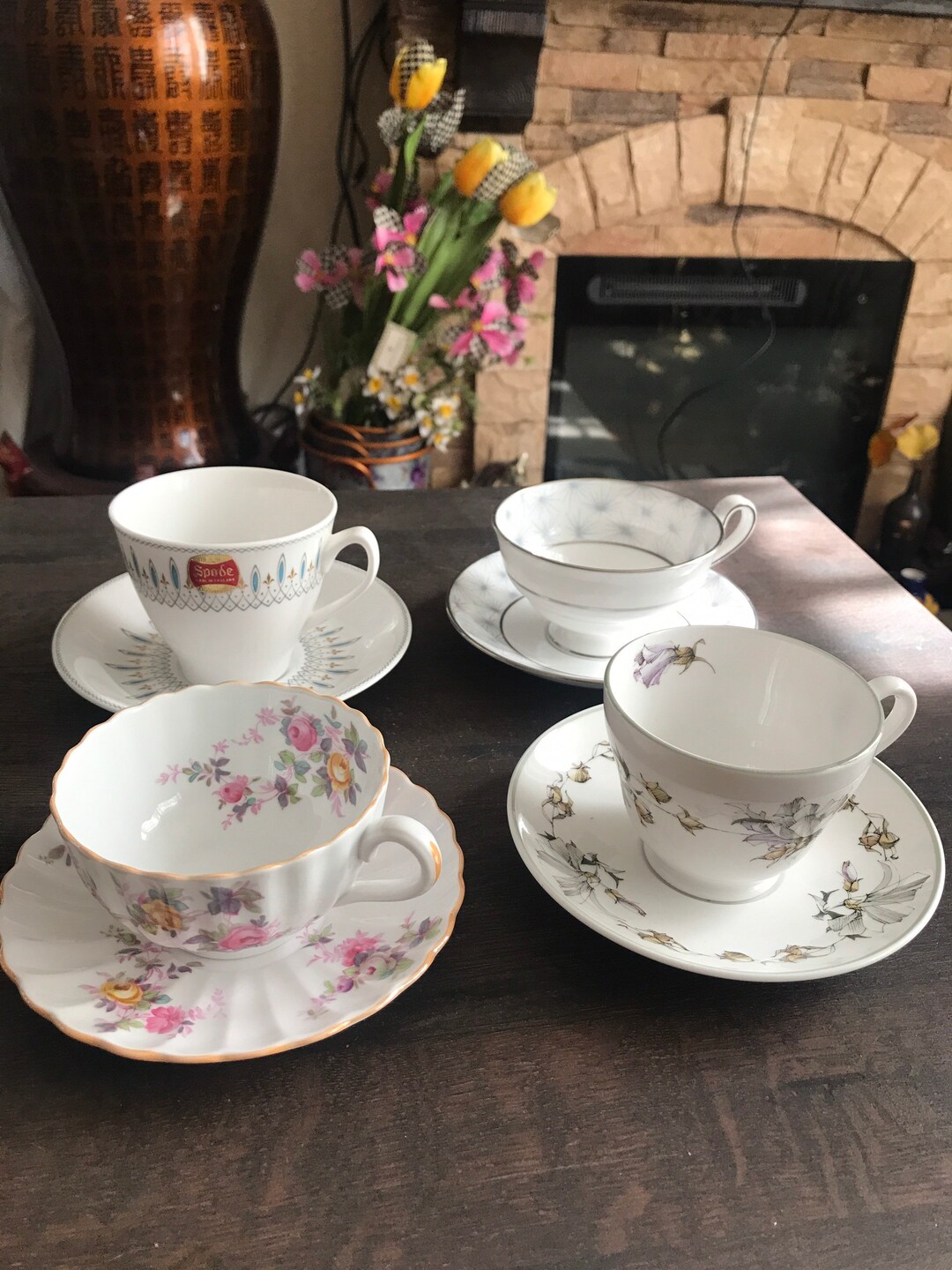 Vintage Spode Tea Cups and Saucers - Etsy