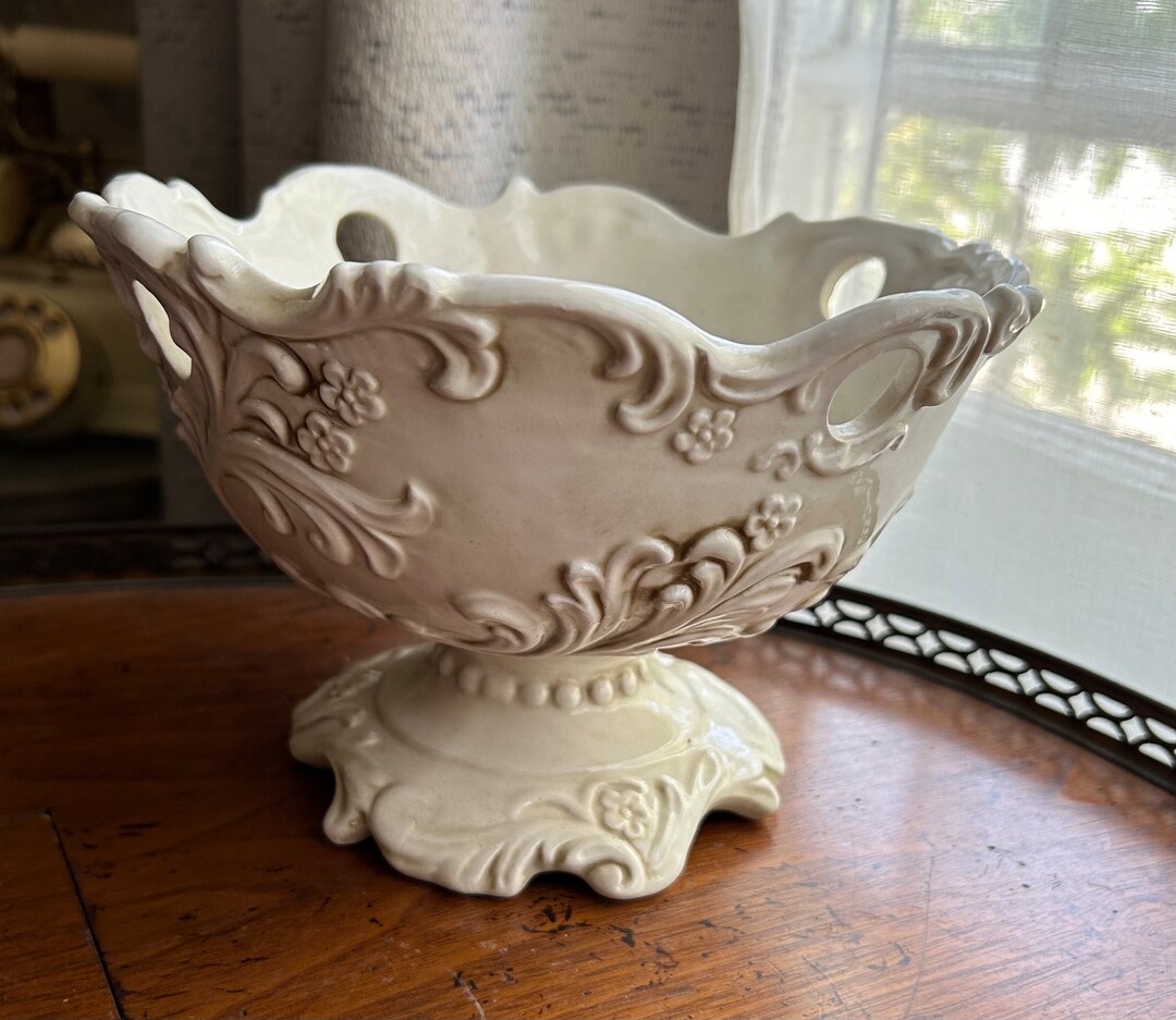 Inarco Pottery Pedestal Candy/fruit Bowl - Etsy