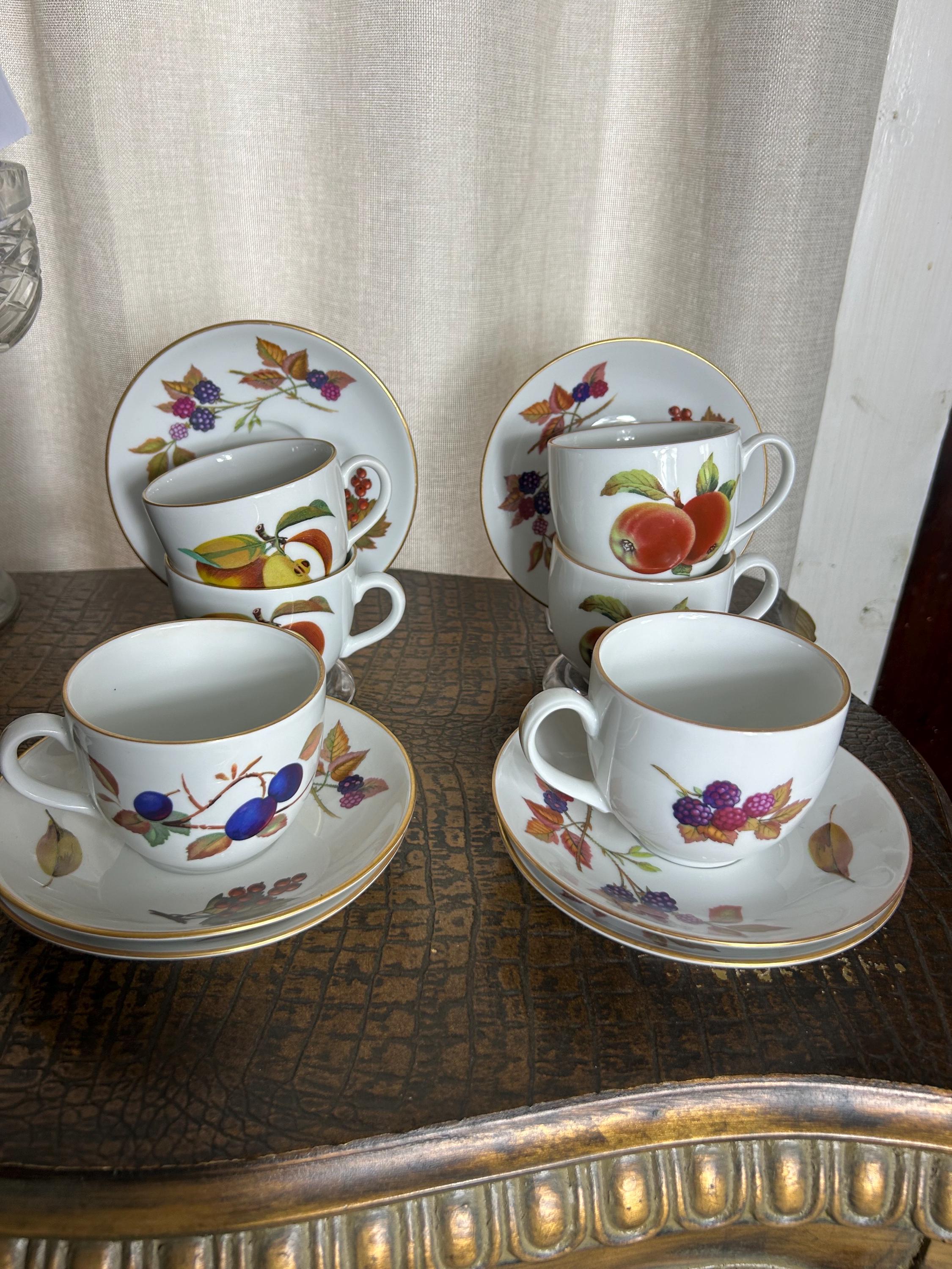 Vintage Evesham Gold Cup and Saucer by Royal Worcester, Sold ...