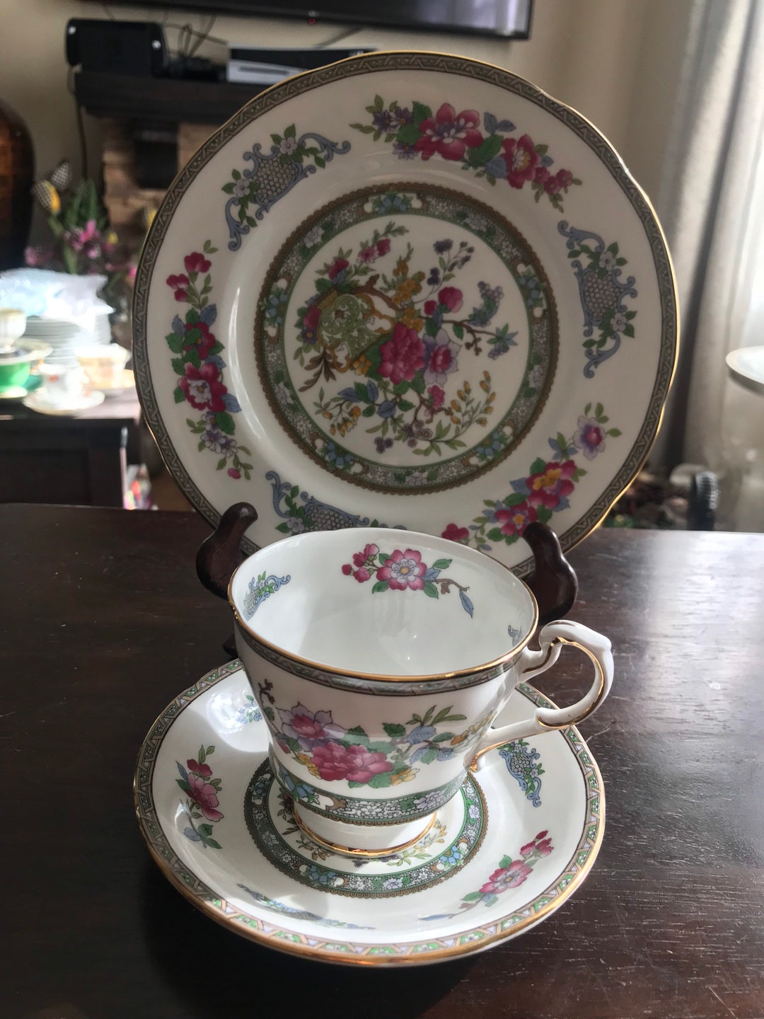 Vintage Paragon Tree of Kashmir Tea Set Trio - Etsy