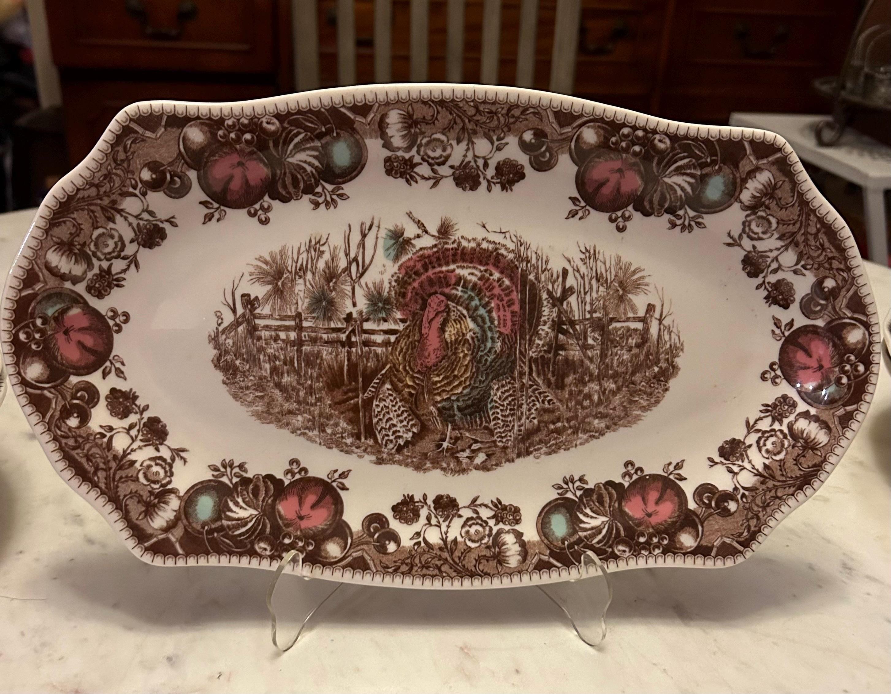 Vintage Johnson Brothers His Majesty Turkey Serving Pieces , Sold ...