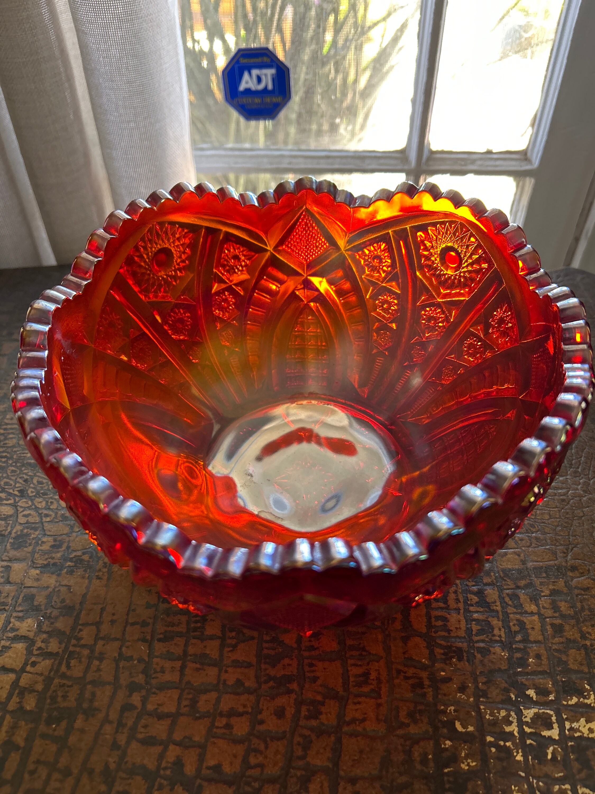 Vtg Heirloom Sunset Ruby Red Rose Bowl by Indiana Glass - Etsy