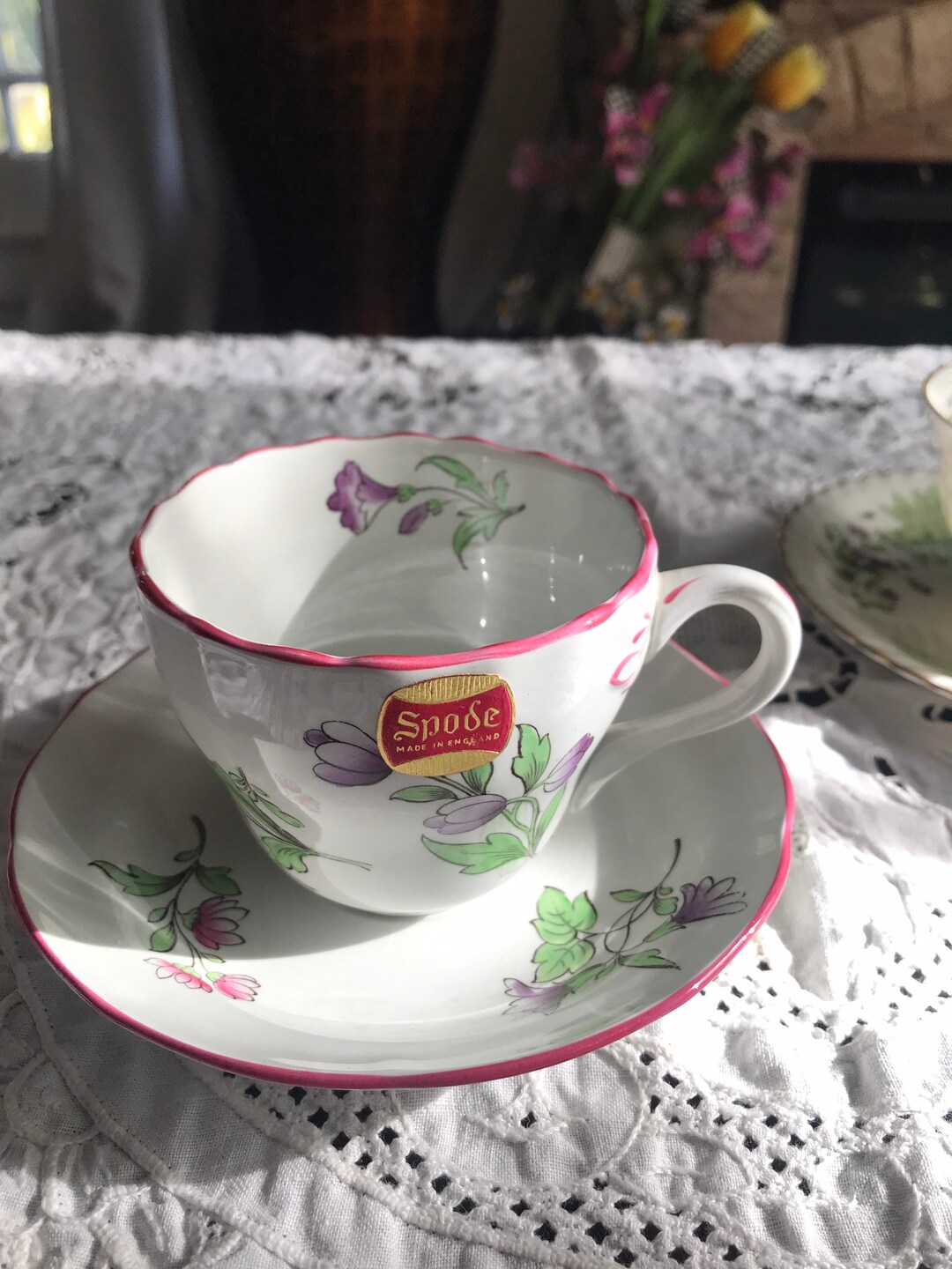 Vintage Floral Spode Tea Set - Etsy