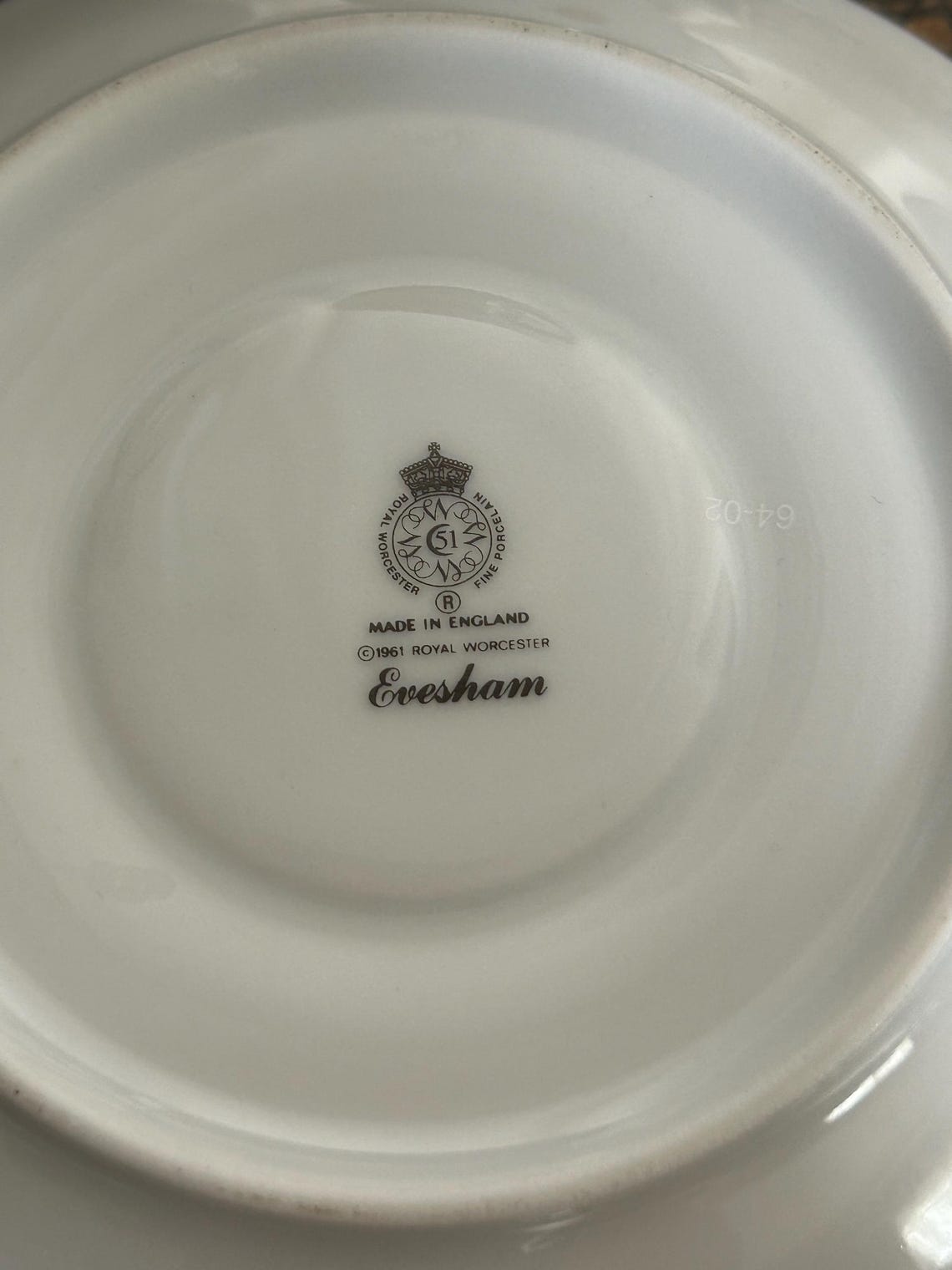 Vintage Evesham Gold Cup and Saucer by Royal Worcester, Sold ...
