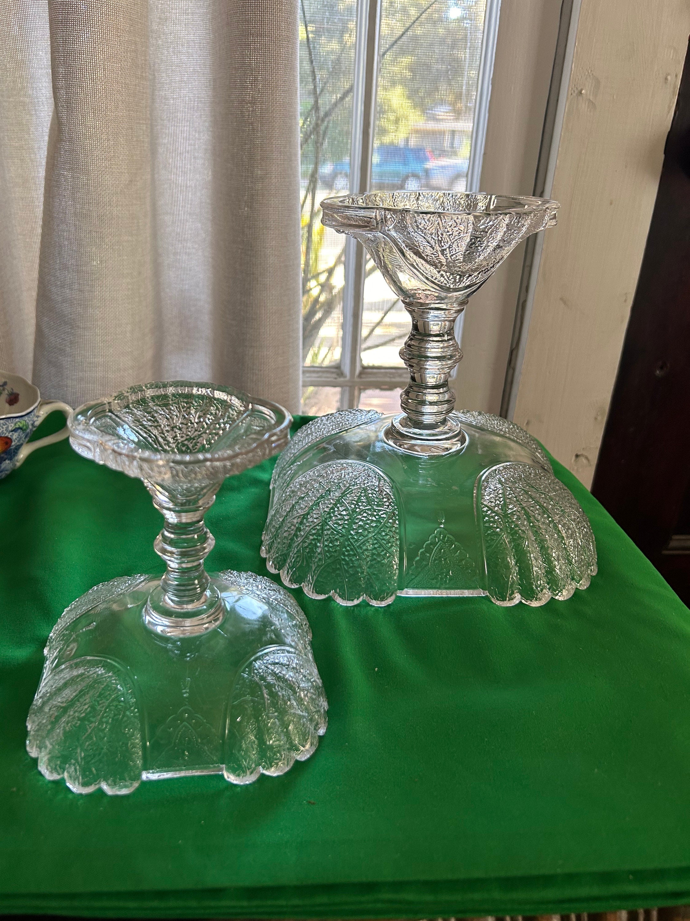 2 Antique Duncan and Sons Shells and Tassels Compotes Sold Separately ...