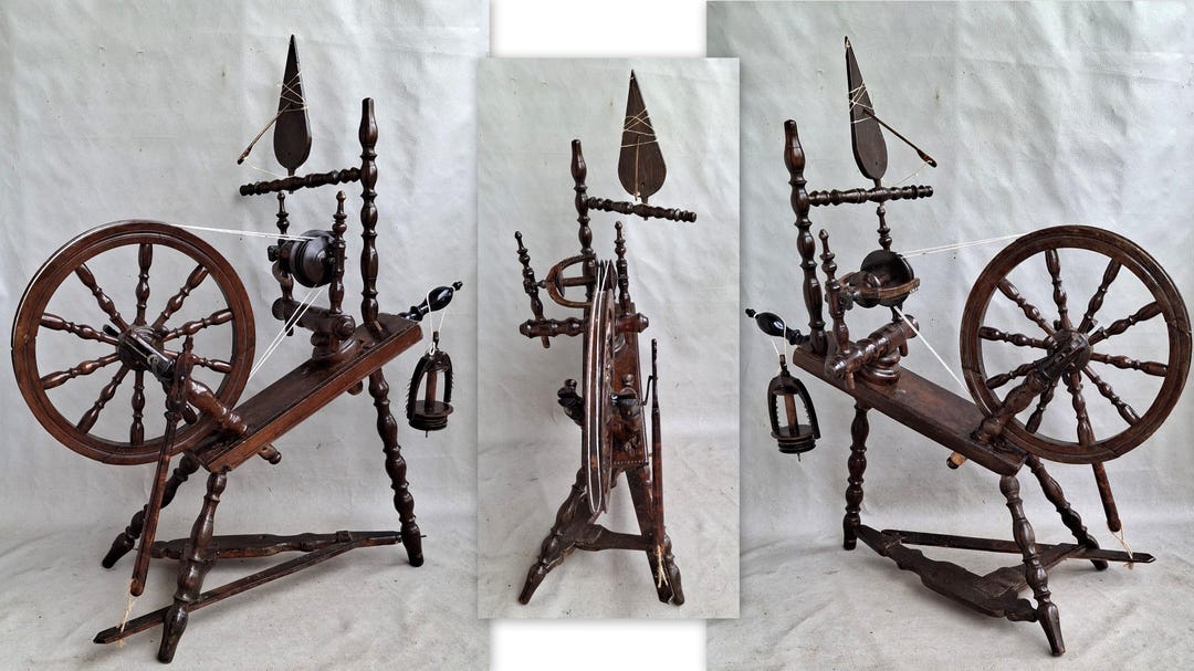 Antique Unique and Elegant Working Spinning Wheel Additional Spool - Etsy