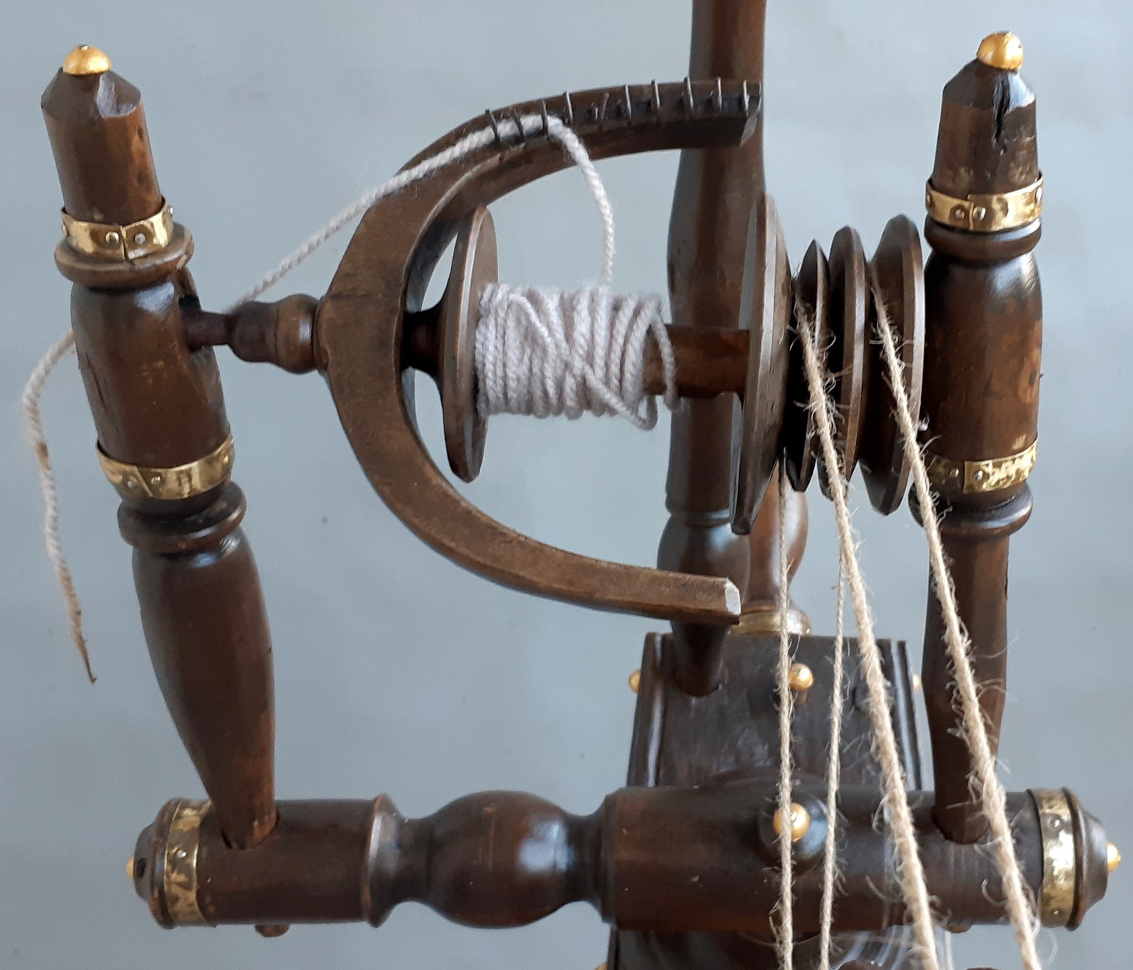 Antique Unique Working Spinning Wheel With Encrustations and | Etsy