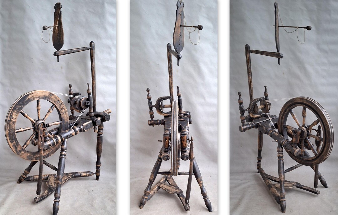 Antique Unique Rare Working Spinning Wheel is Complete / 1888 - Etsy