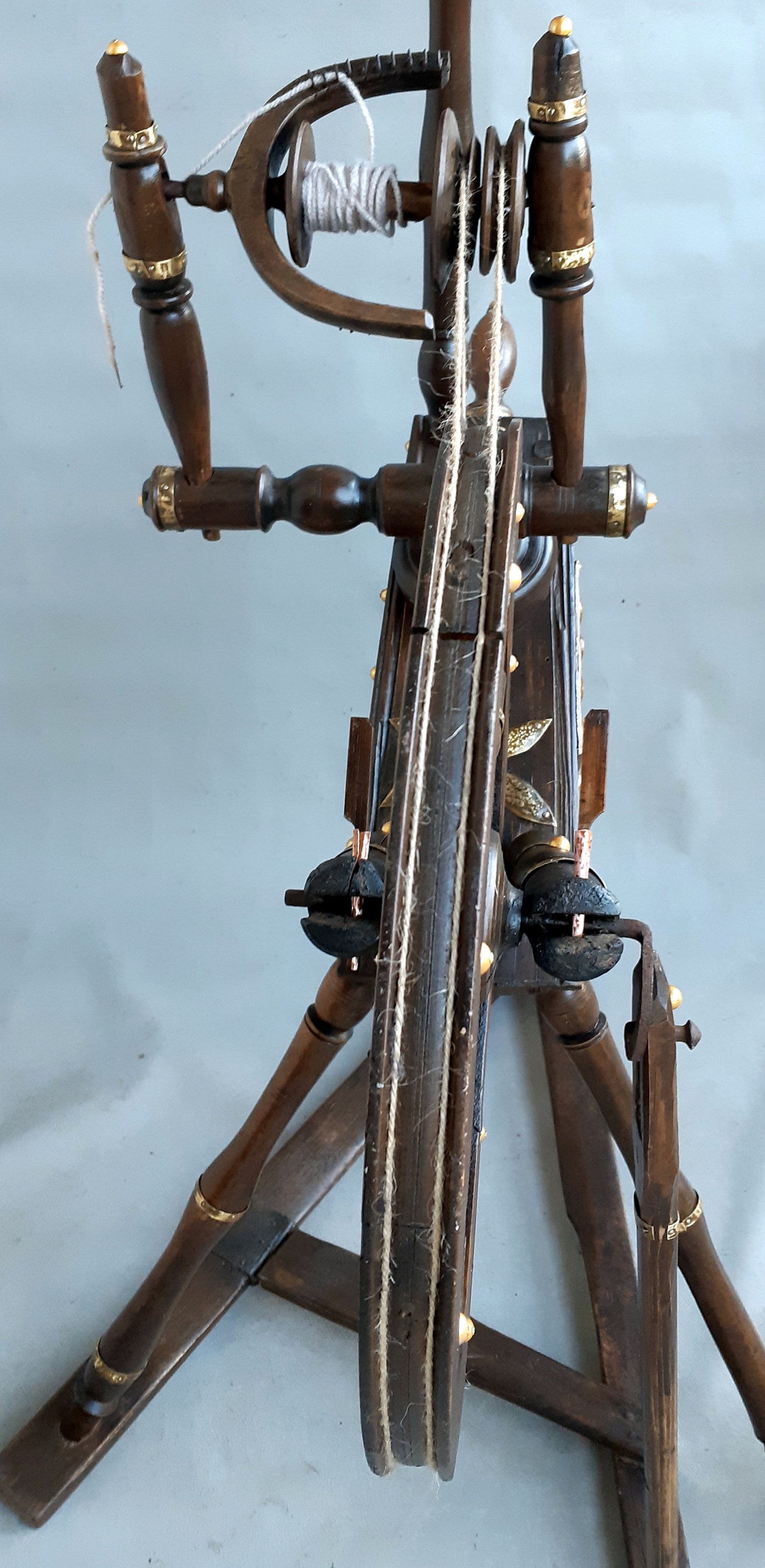 Antique Unique Working Spinning Wheel With Encrustations and | Etsy