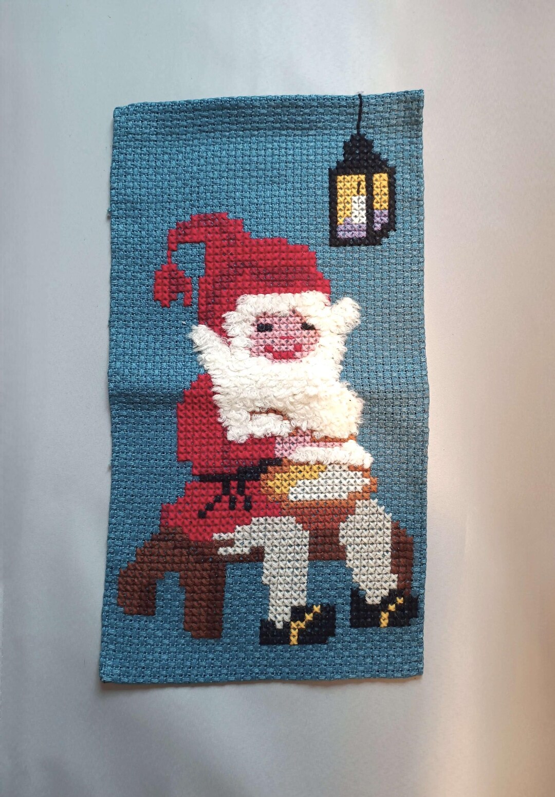 Vintage Christmas Wall Hanging Elf Wall Decor Handmade Christmas Wall ...