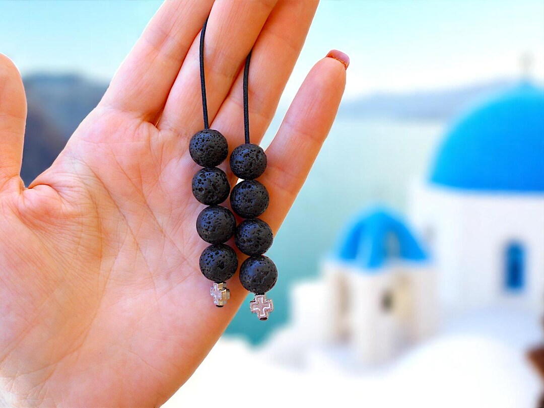 Mens Lava Stone Mini Komboloi – Quiet Greek Worry Beads for Focus, Calm ...