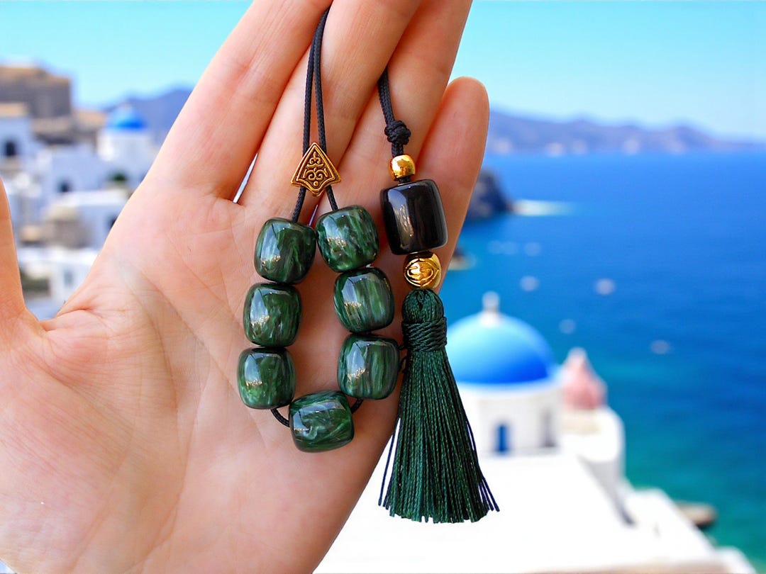 Greek Komboloi – Mini Worry Beads With Tassel – Stress Relief – Fidget ...