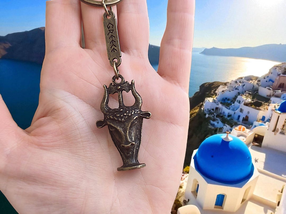 Minotaur Keychain: Greek Mythology Keepsake, Crete Souvenir - Etsy