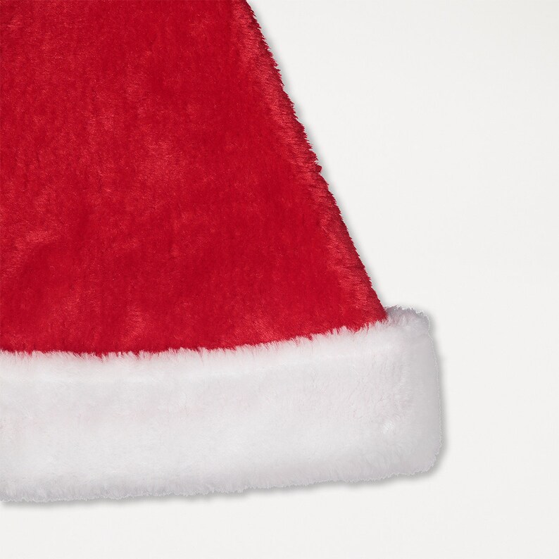 Christmas Plush Santa Hat With Custom Name or Text Embroidered - Etsy
