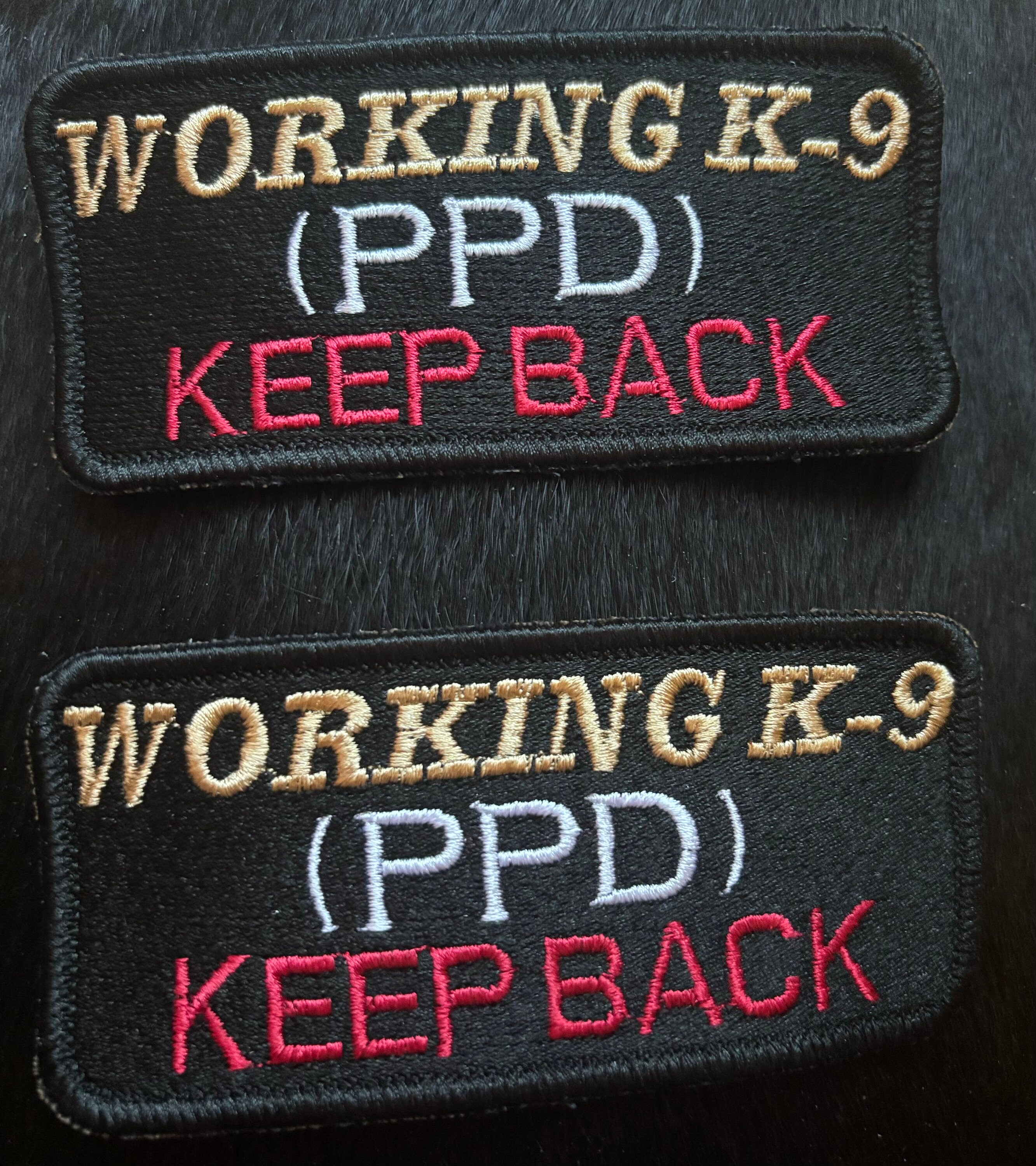 Personal Protection Dog Velcro Patch Set. FAFO. 100% Fully Embroidered ...