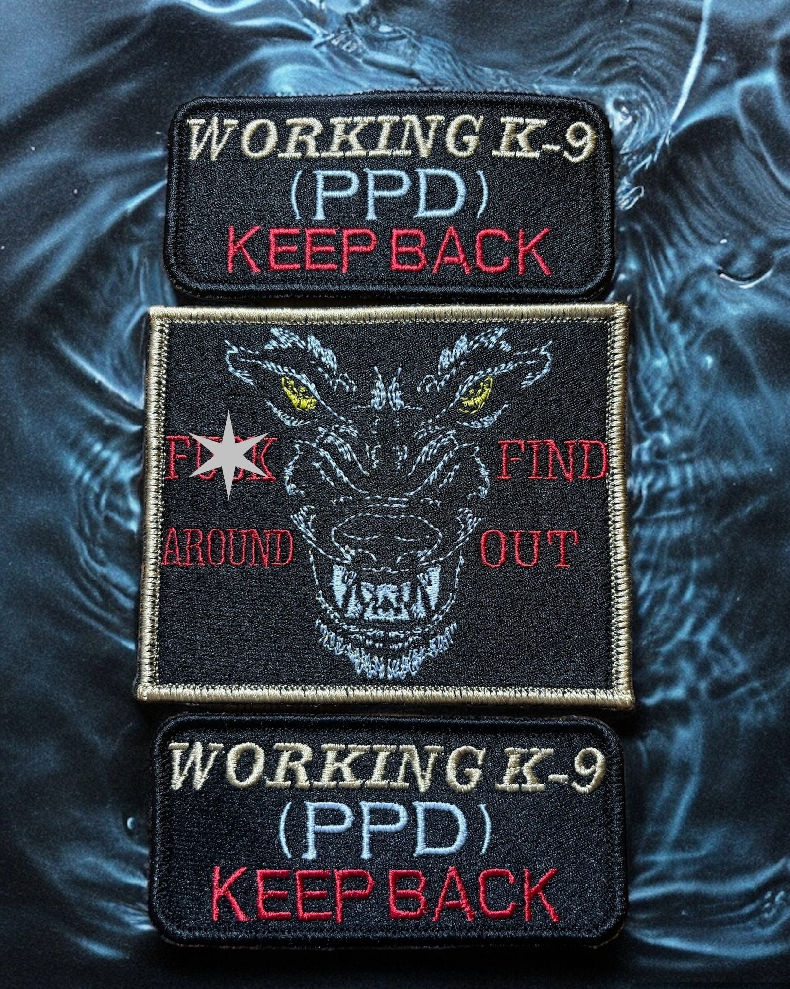 Personal Protection Dog Velcro Patch Set. FAFO. 100% Fully Embroidered ...