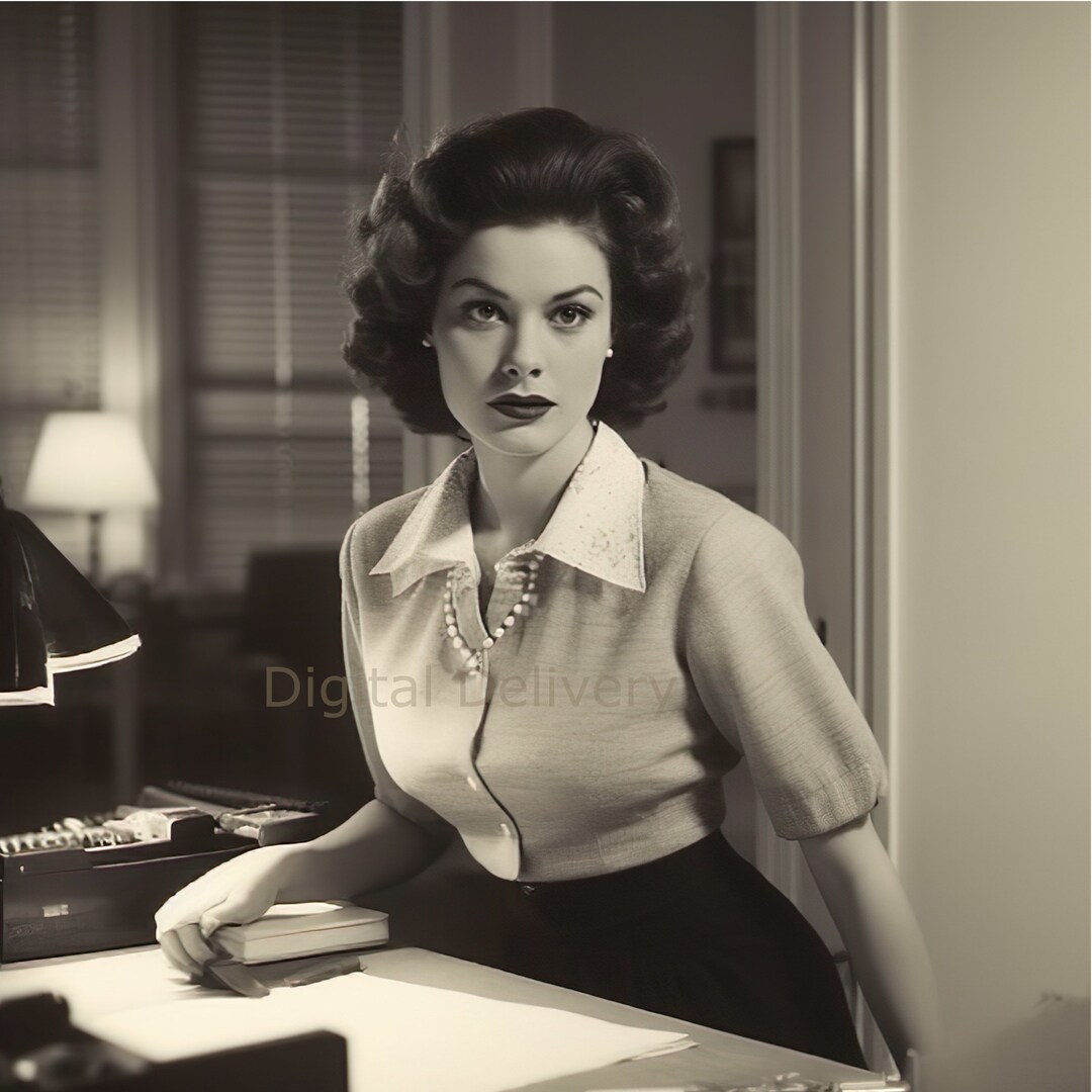 Vintage Antique Woman Secretary Printable Digital Delivery - Etsy