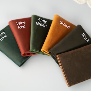 Minimalist Leather Card Sleeve. Slim Card Wallet. Personalized Wallet ...