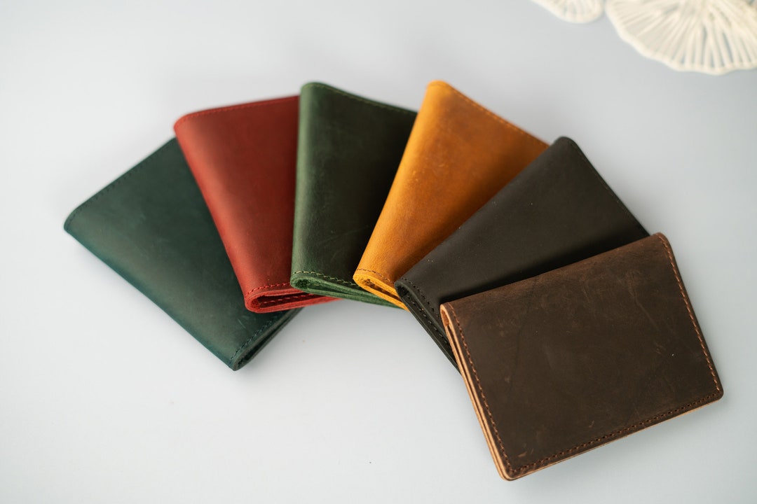 Genuine Leather Mini Wallet for Women, Personalized Small Cute Wallet ...