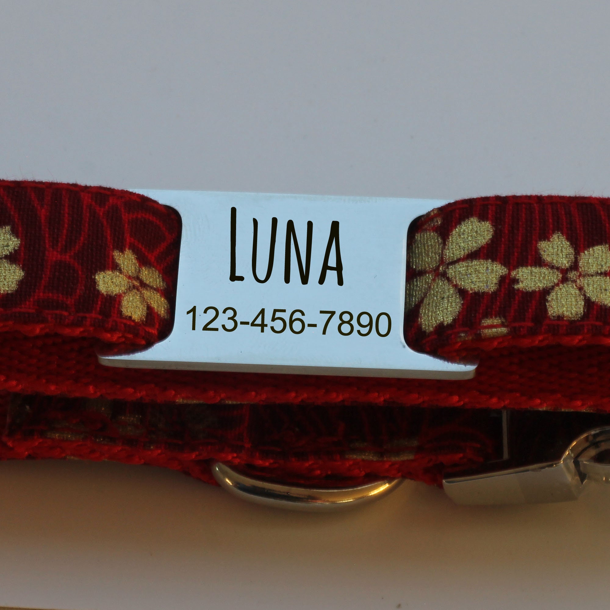 Slide on Dog Tag • Dog Tag • Tags for Dogs Personalized • Silent Dog ...