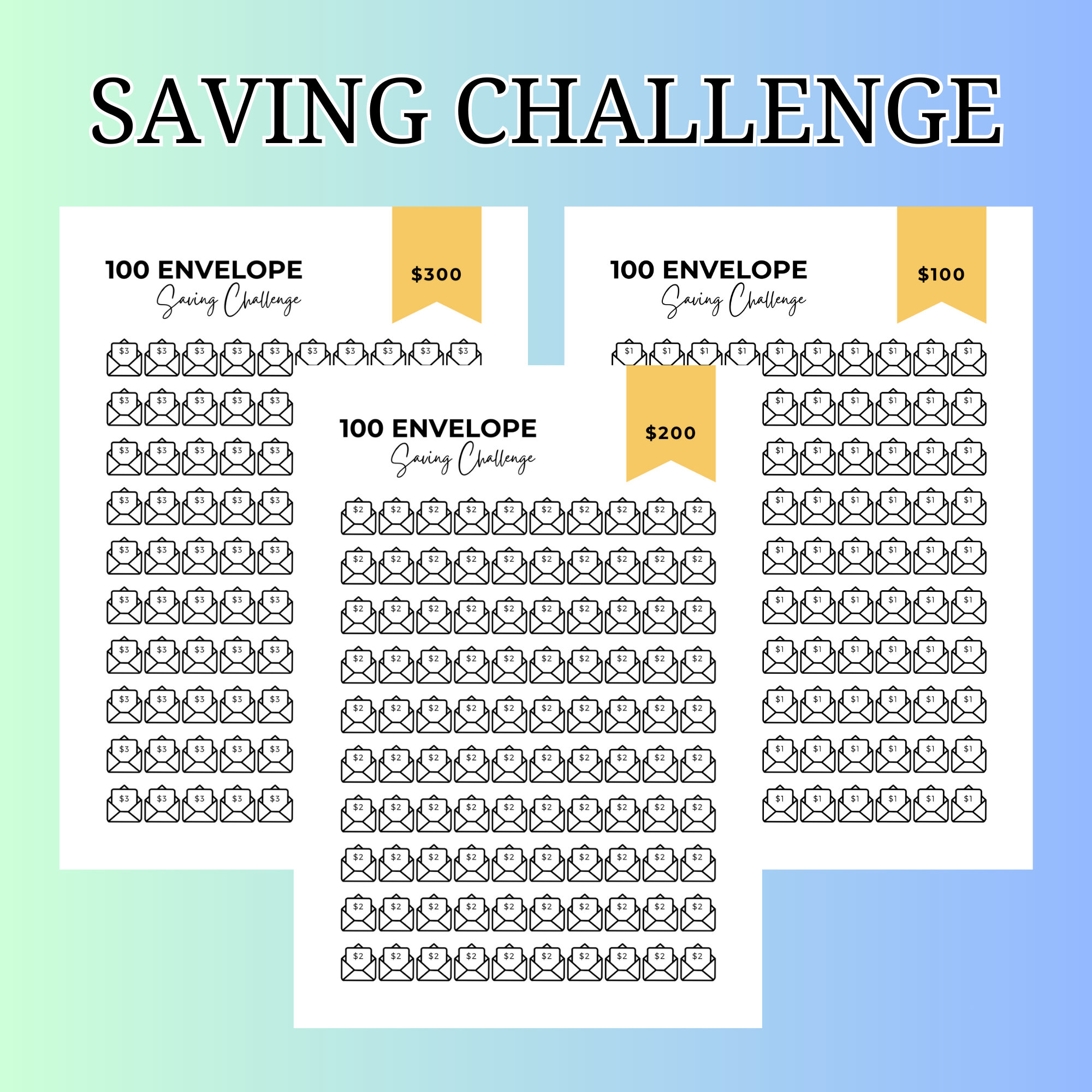 Ultimate Printable Savings Challenge-a6 Sized Printable Envelope ...