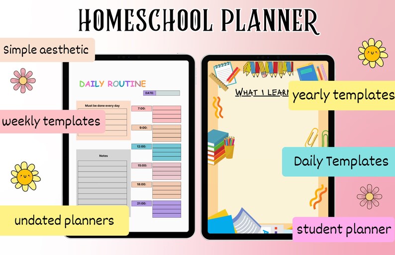 20242025 Homeschool Digital Planner, Academic Planner, Teacher Planner ...