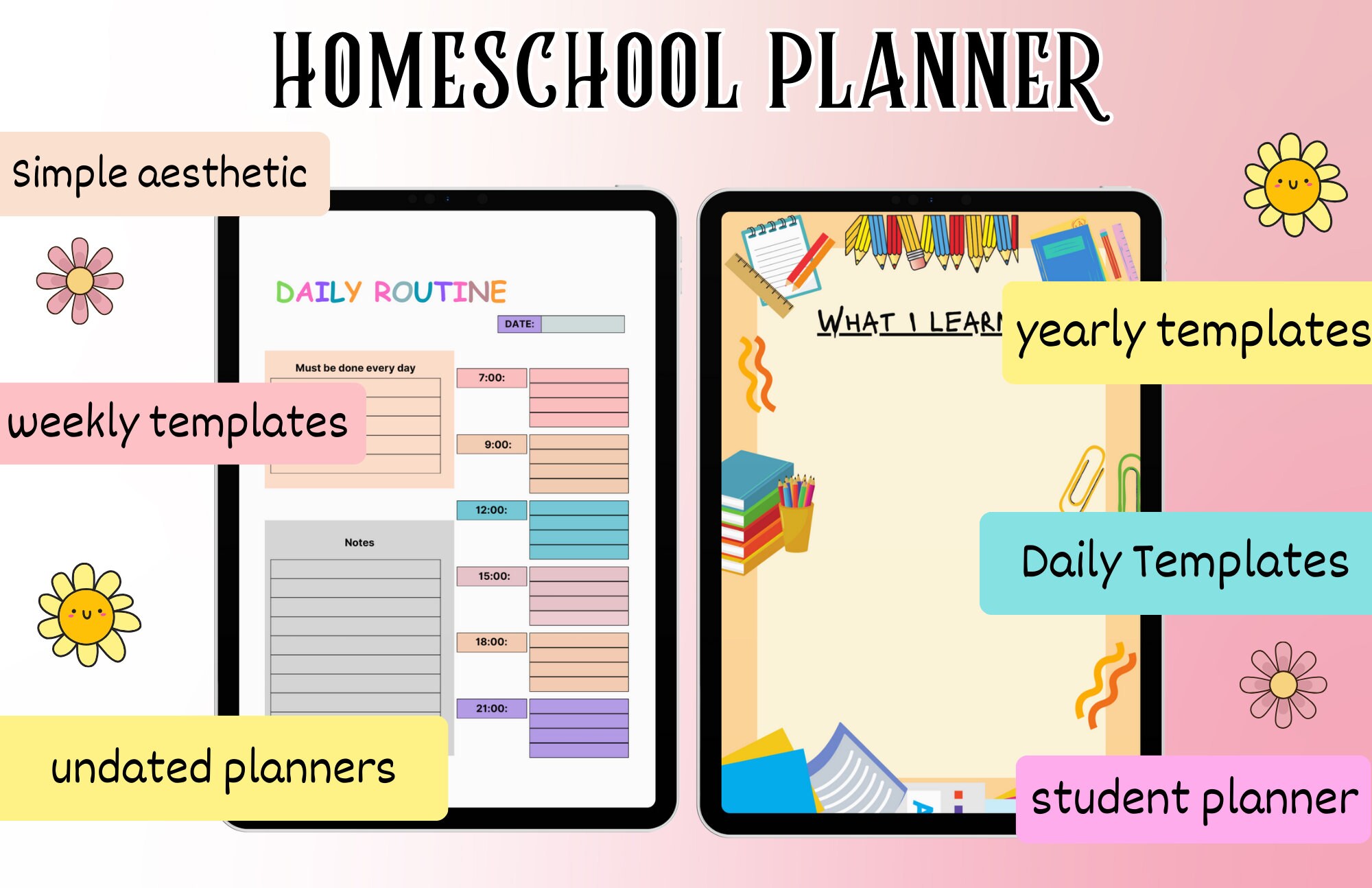 20242025 Homeschool Digital Planner, Academic Planner, Teacher Planner ...